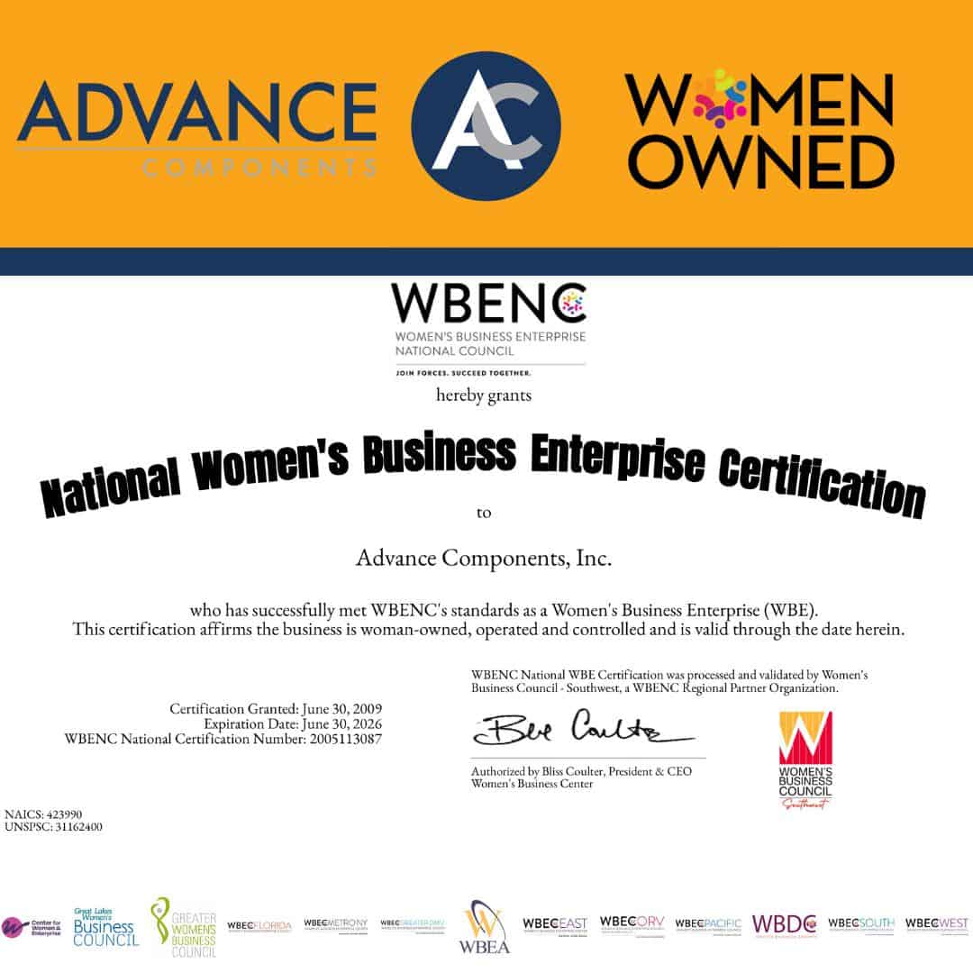 WBENC Certification - Advance Components